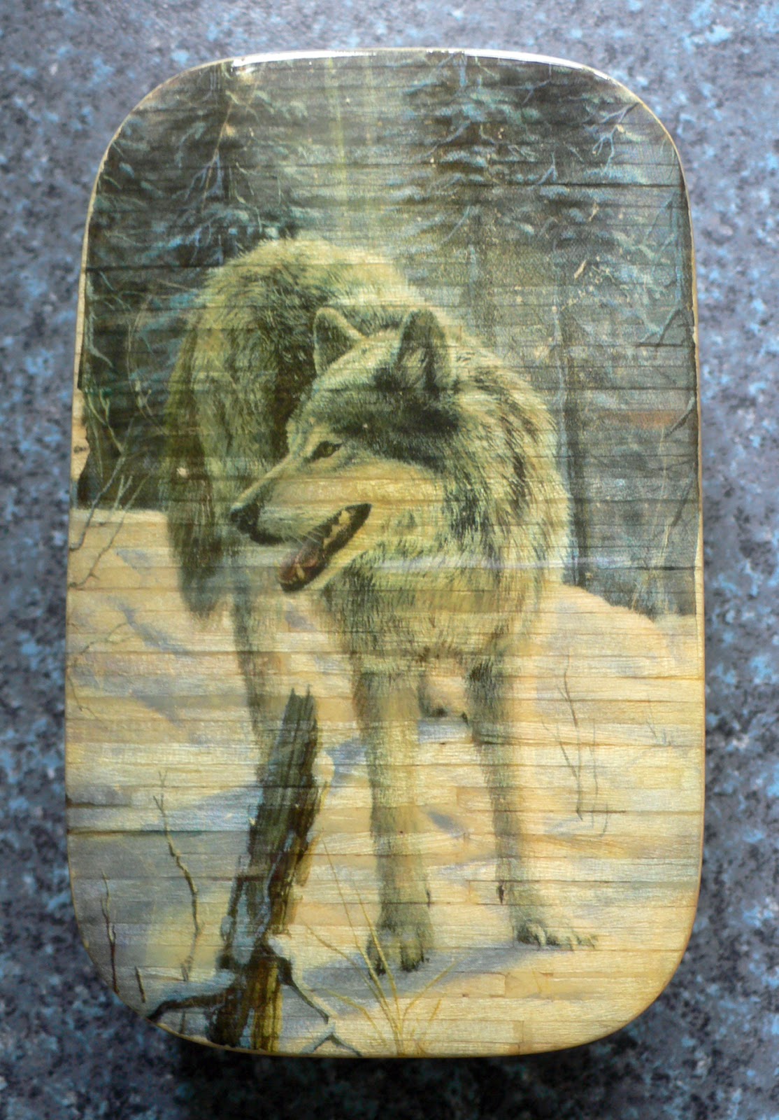 Old Crows Tobacco Tin Art.