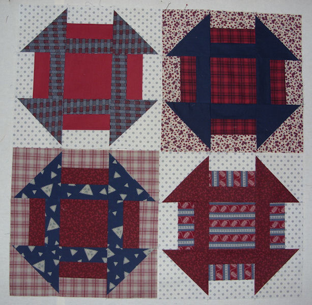 Elizabeth's Quilt Projects: A Few "Hole in the Barn Door" Blocks