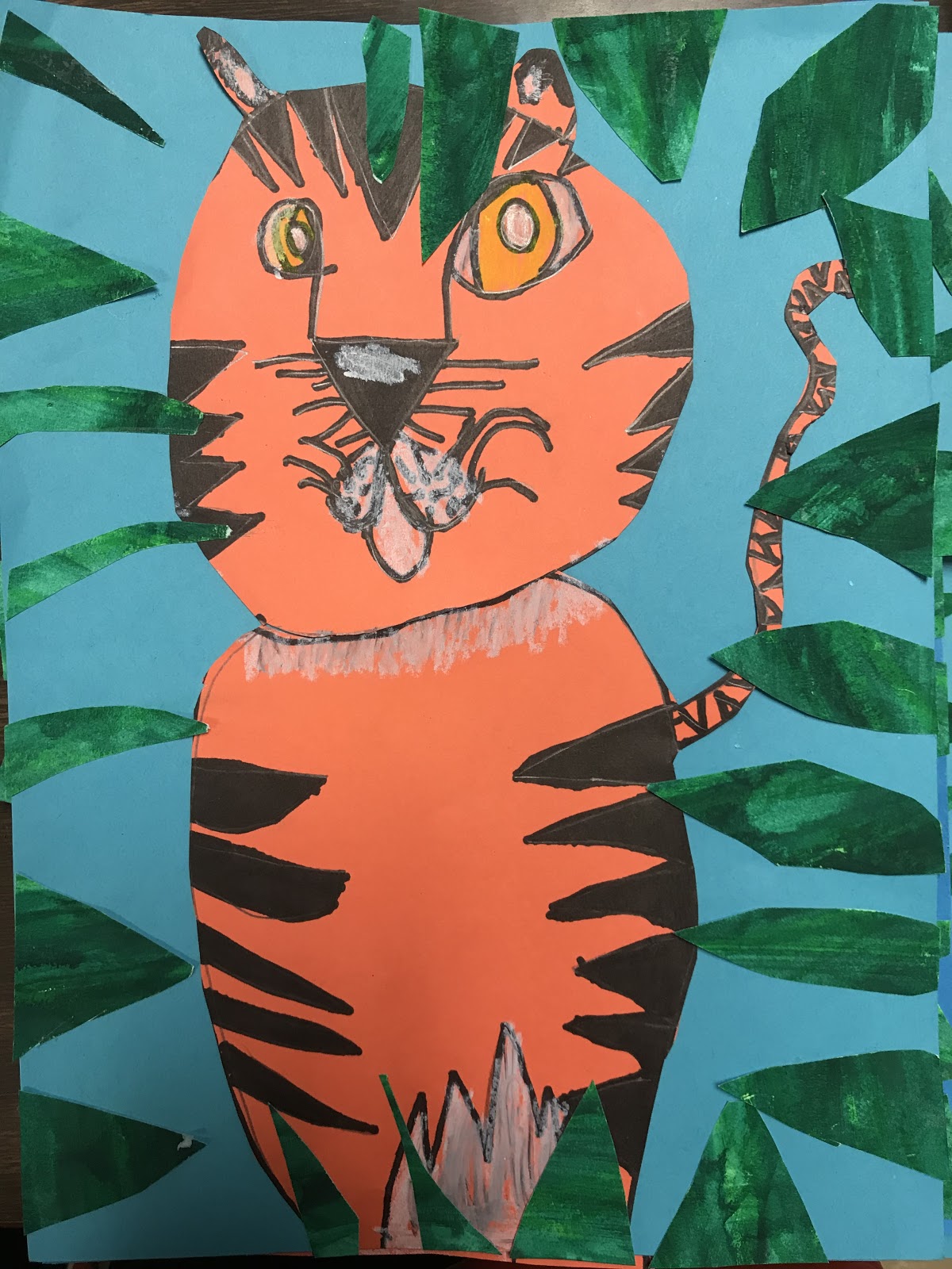 Elements of the Art Room: Kindergarten Tiger Collage