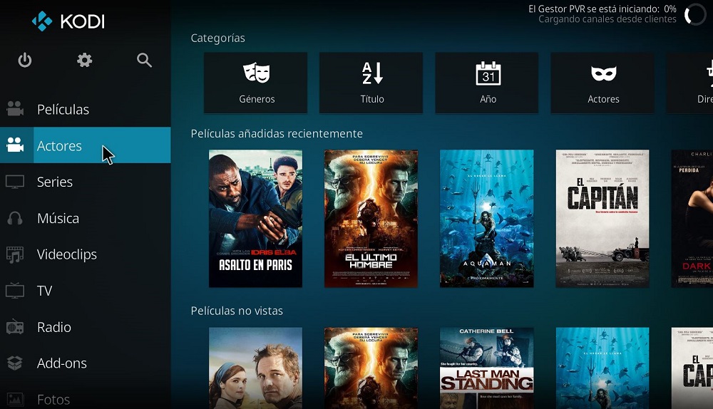 Añadir nuevas categorías al menú del Skin ESTUARY - PLUGINSXBMC