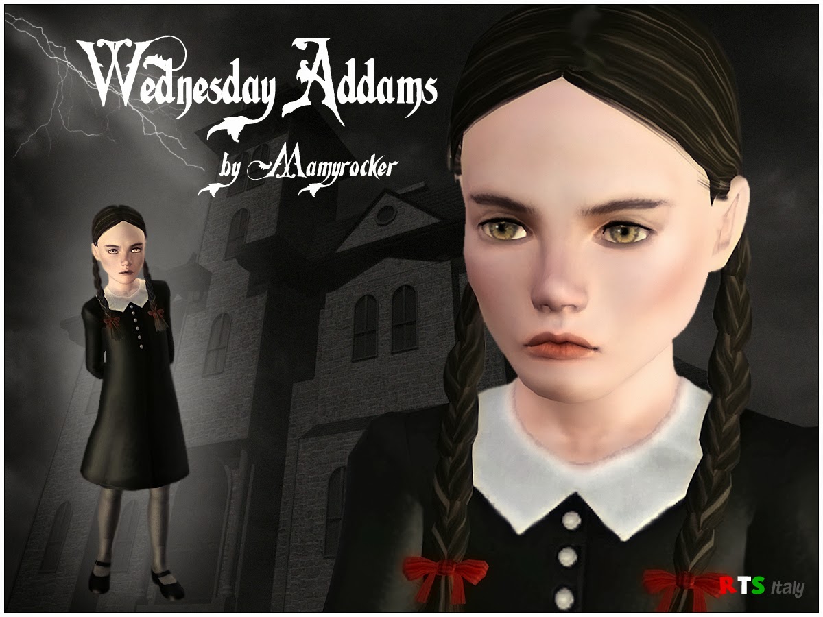 Rock The Sims Italy \m/: WEDNESDAY ADDAMS - Happy rockin' Halloween!!!