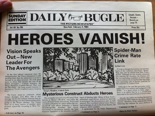 Marvel Comics of the 1980s: 1984 - Daily Bugle February 5th