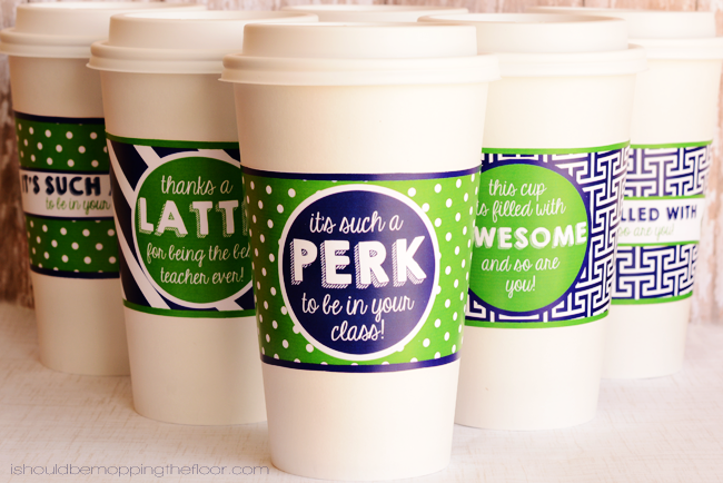 Free Printable Fall Coffee Cup Wrappers | i should be mopping the floor