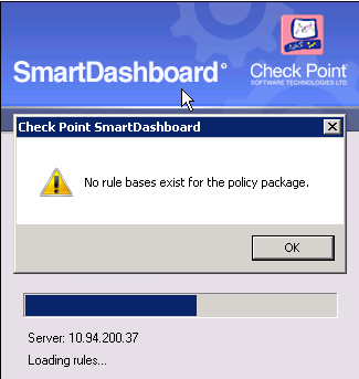 Checkpoint SmartDashboard Error – No Rule Bases Exist for the Policy ...