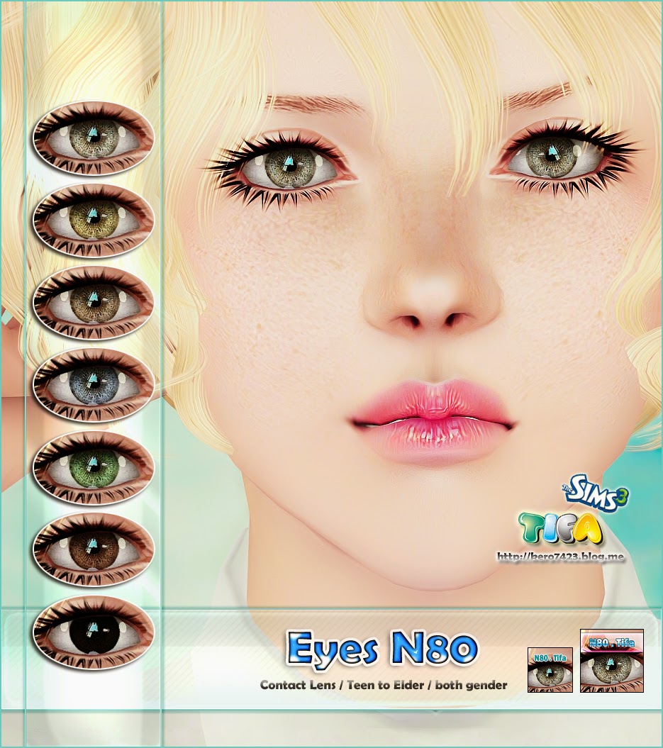 My Sims 3 Blog: Eyebrows, Eyes and Lipstick by Tifa