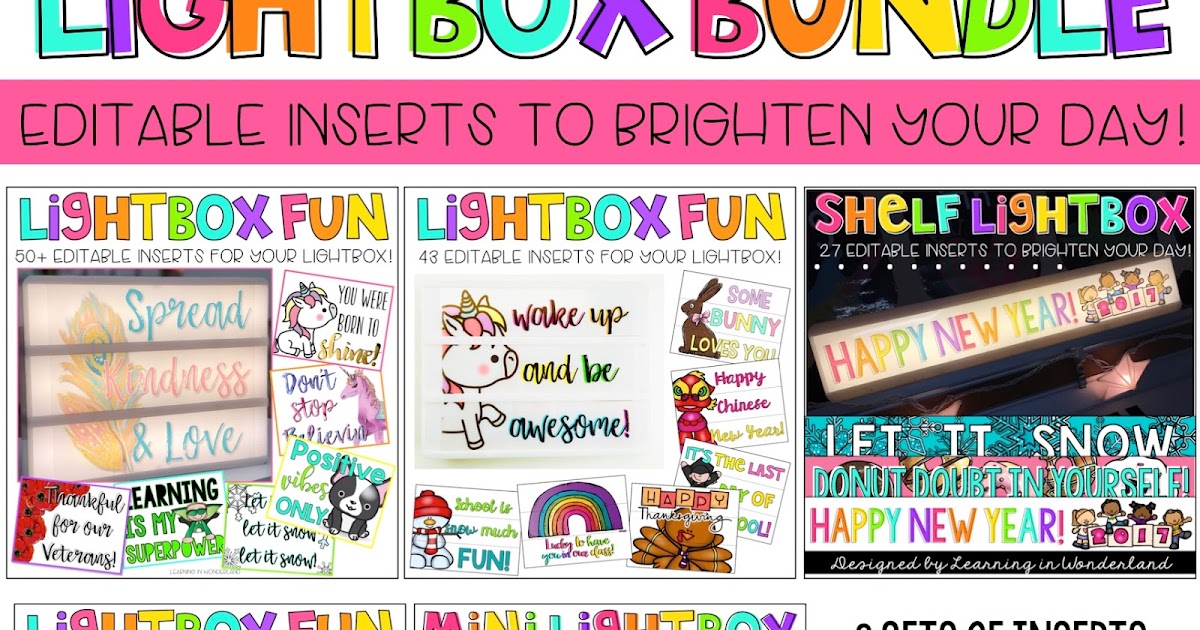 Lightbox Mega Bundle | Learning In Wonderland