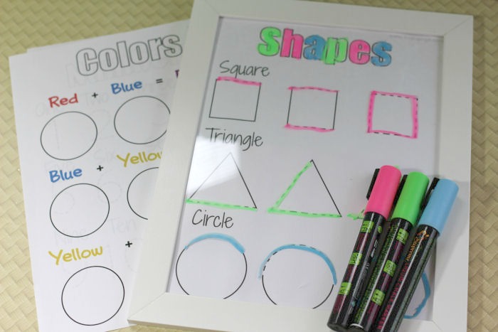 Framed Worksheet Fun with Liquid Chalk Markers + Printables - First ...