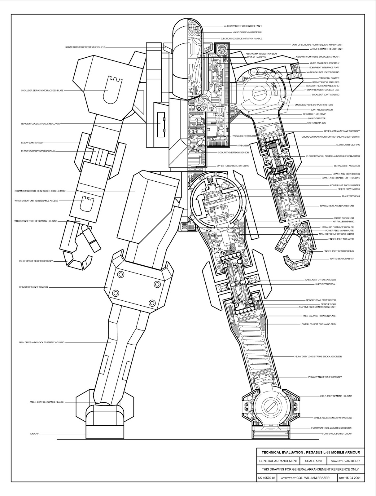 Evan Kerr: Mech technical drawings