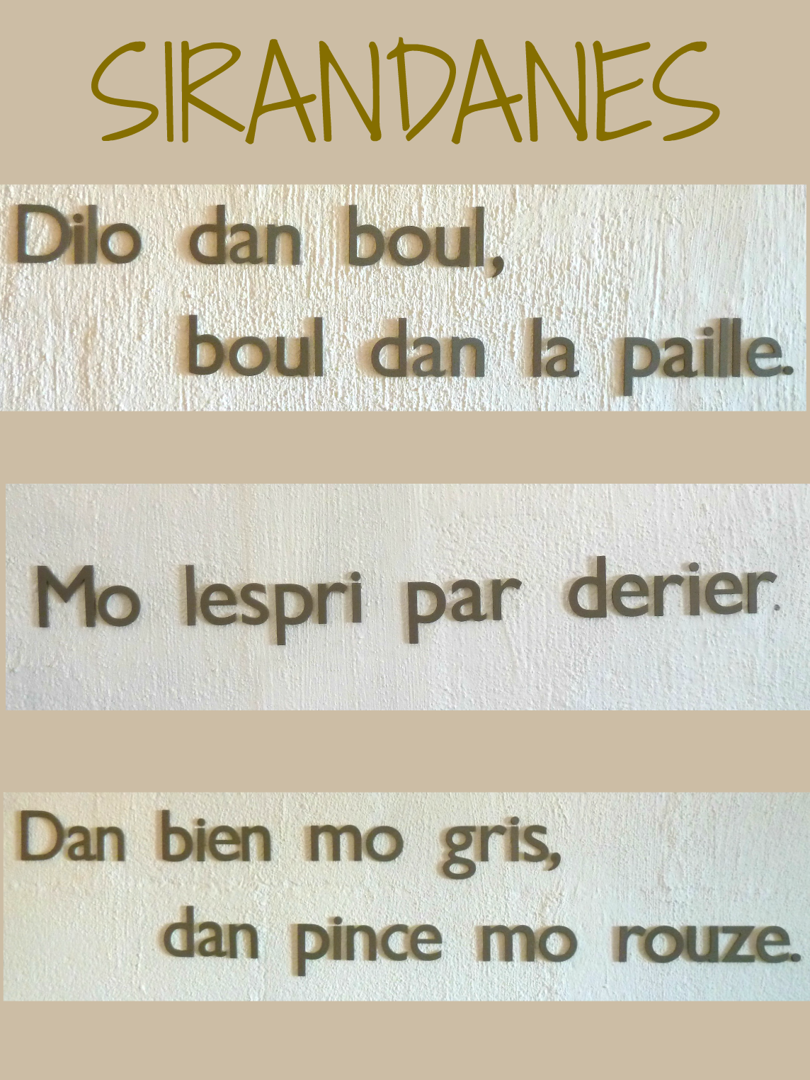 My Sweet Mauritius: ZILWA MON GATÉ