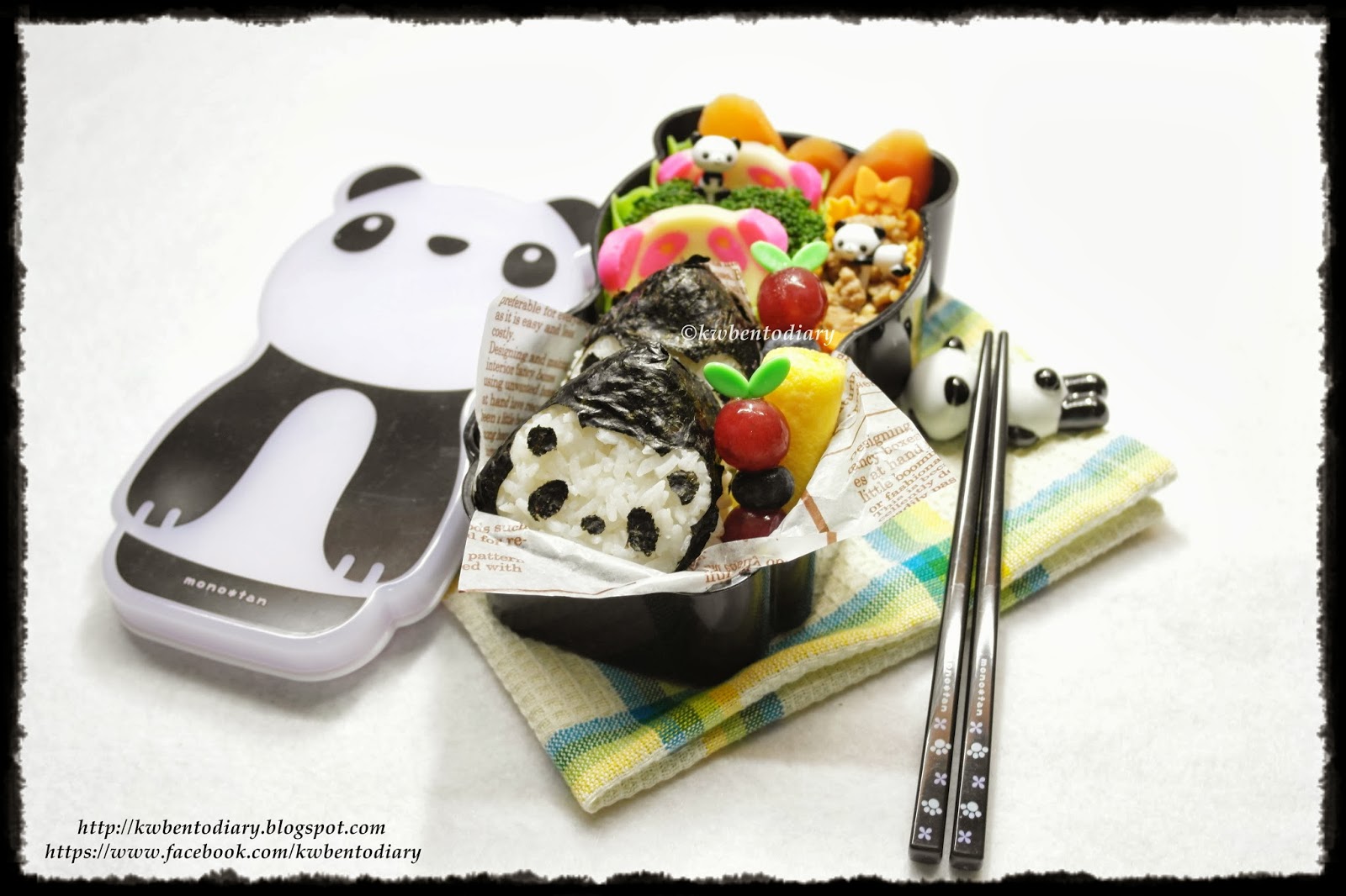 Karenwee's Bento Diary: Bento#Sept24~Panda Onigiri Bento