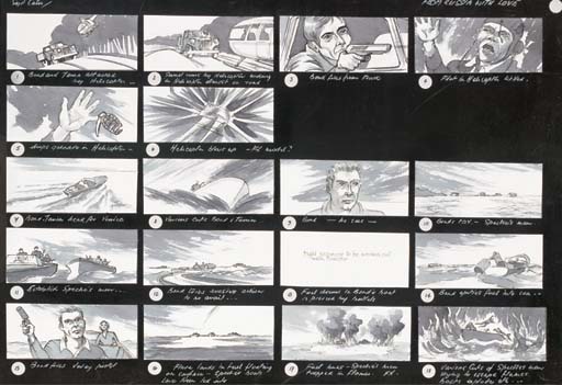 Illustrated 007 - The Art of James Bond: FRWL Storyboard