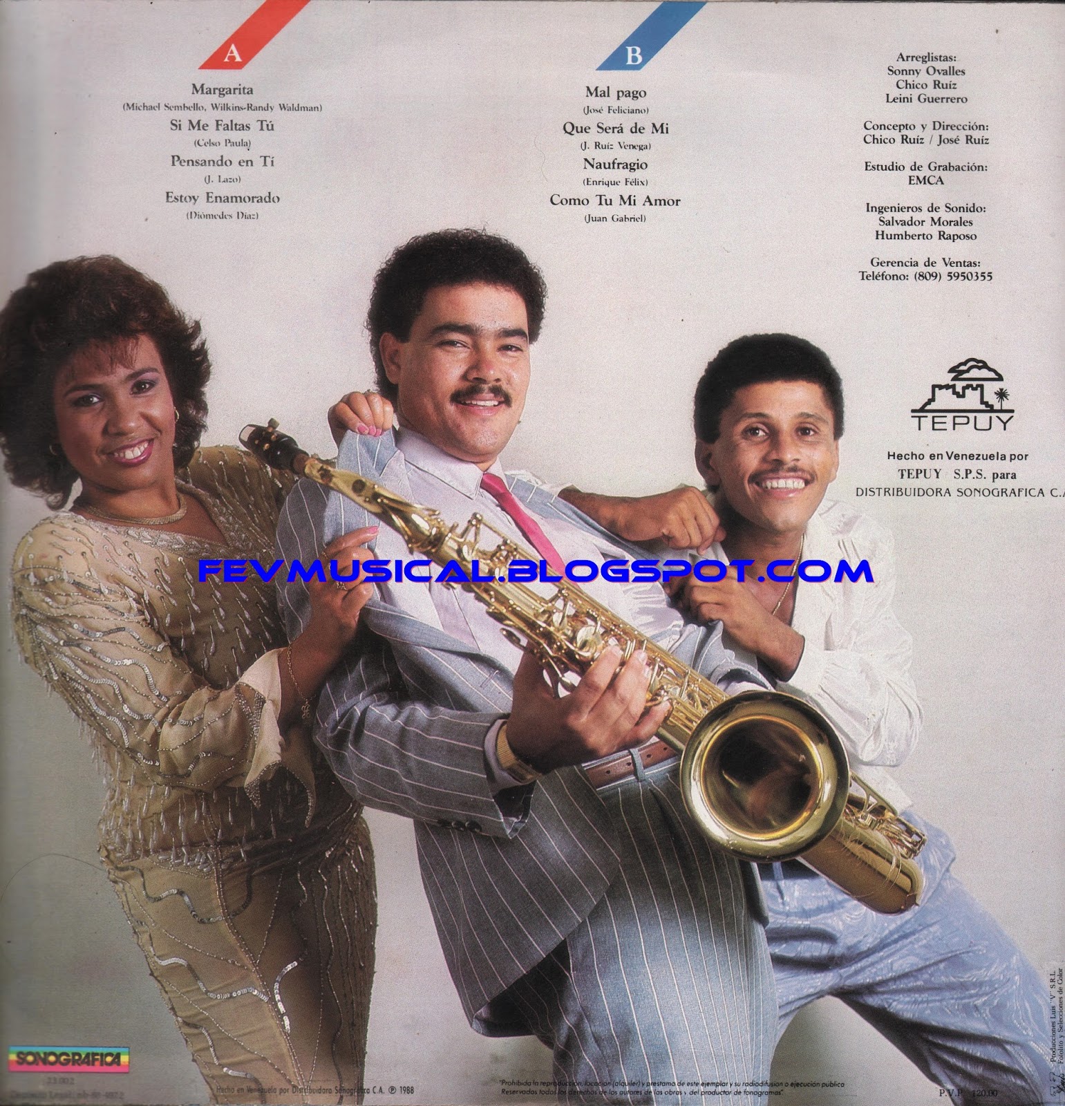 FEV MUSICAL: 1988 - Chico Ruiz - Sonido Joven Del Merengue (Tepuy)