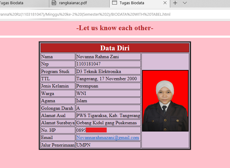 Biodata Menarik