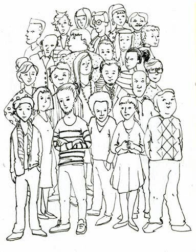 Crowd Of People Coloring Pages Sketch Coloring Page
