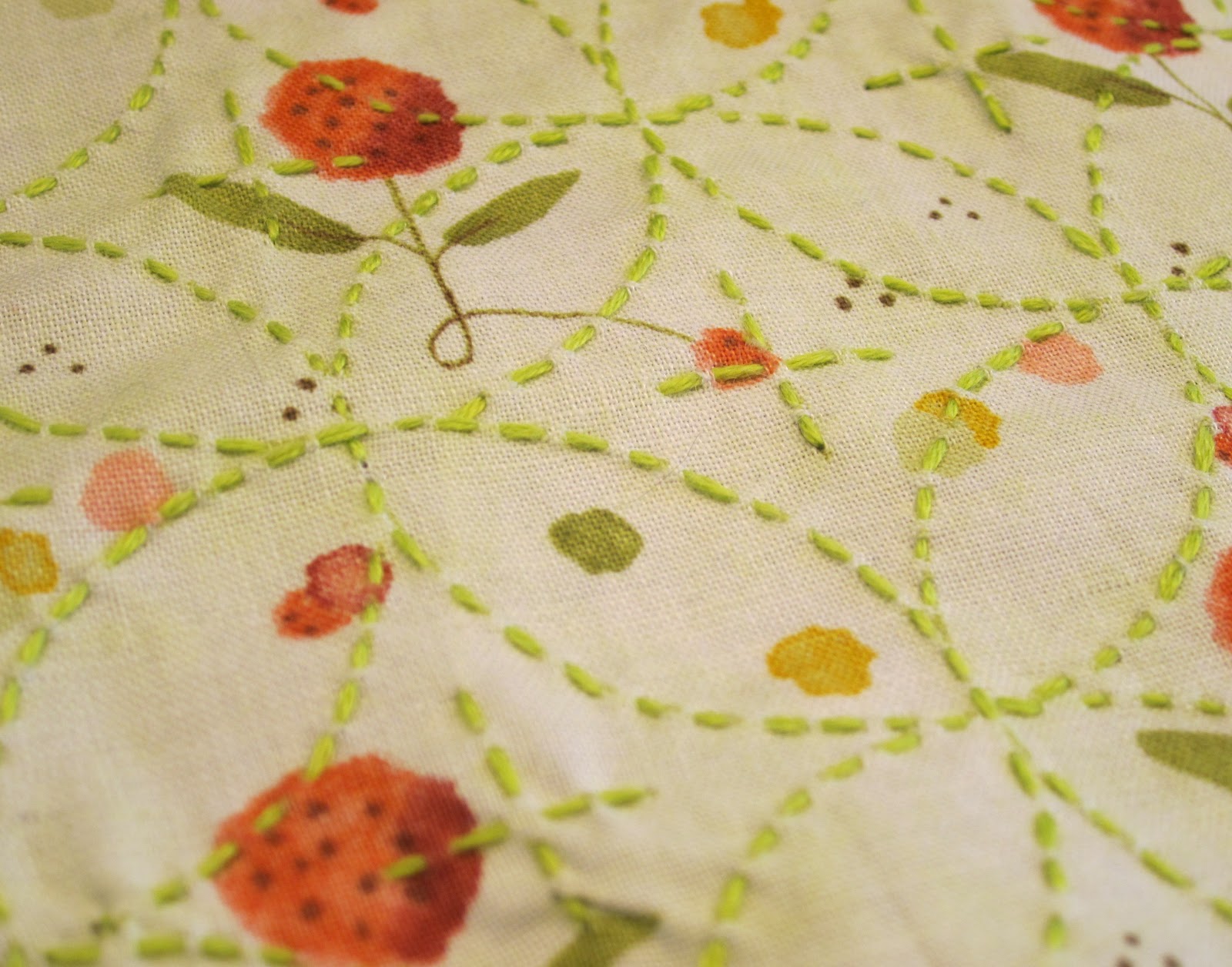 Harvest Moon by Hand: Take a Stitch Tuesday - Running Stitch - Week 10