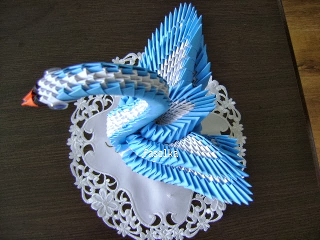 jolciafasolcia: ŁABĘDŹ WKŁADANY - ORIGAMI MODUŁOWE