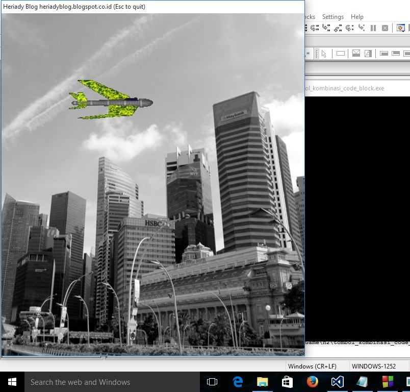 heriady blog: Membuat Peluru Pesawat Dengan Code Block
