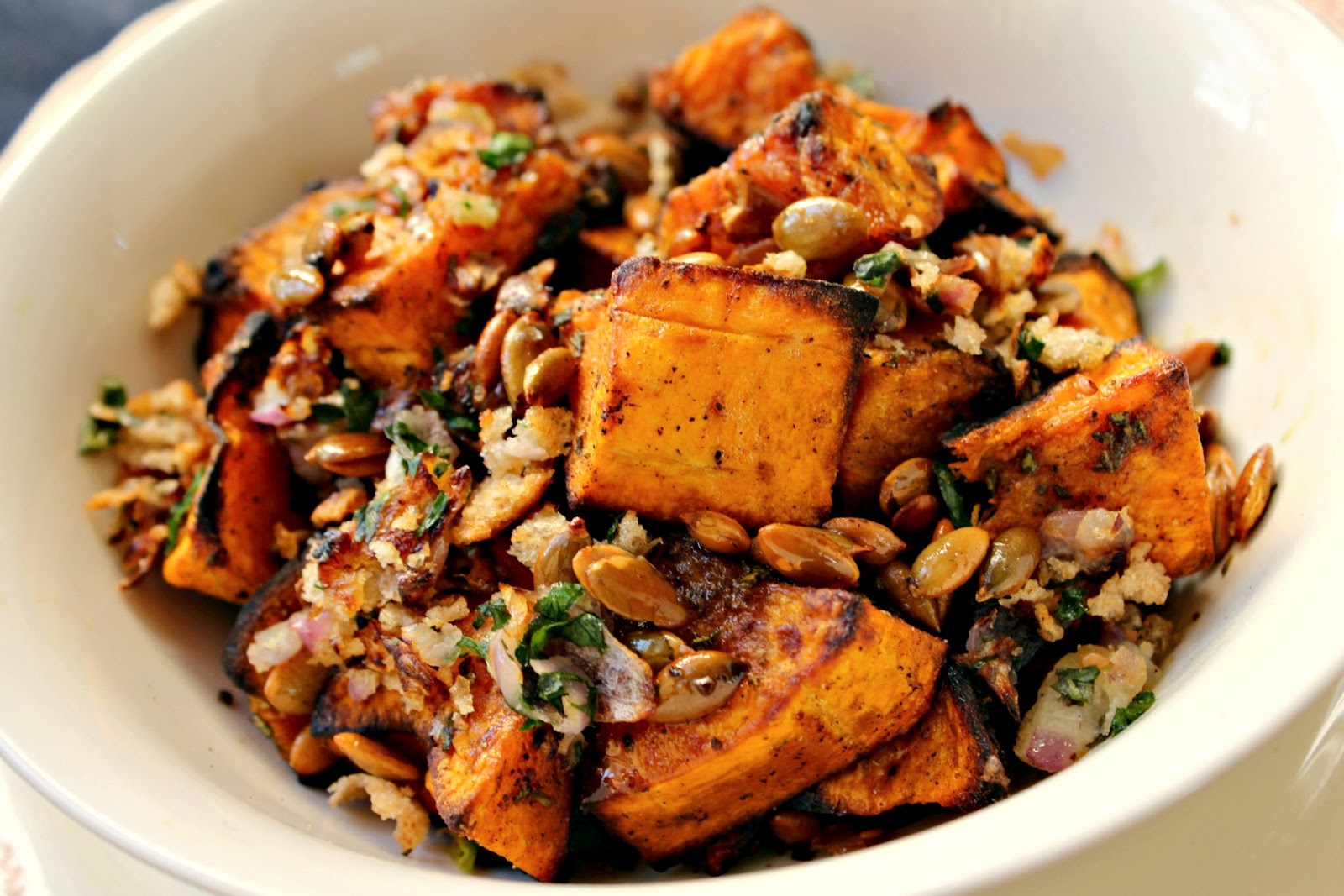Milk and Honey: Spicy Pumpkin with Roasted Pumpkin Seeds and Pangrattato