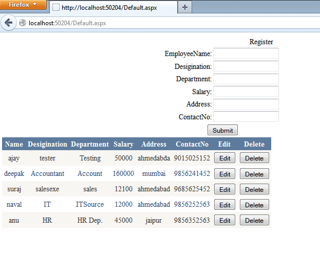 Inserteditupdate And Delete Using Linq To Sql In Asp Net C ~ Dotnet Window