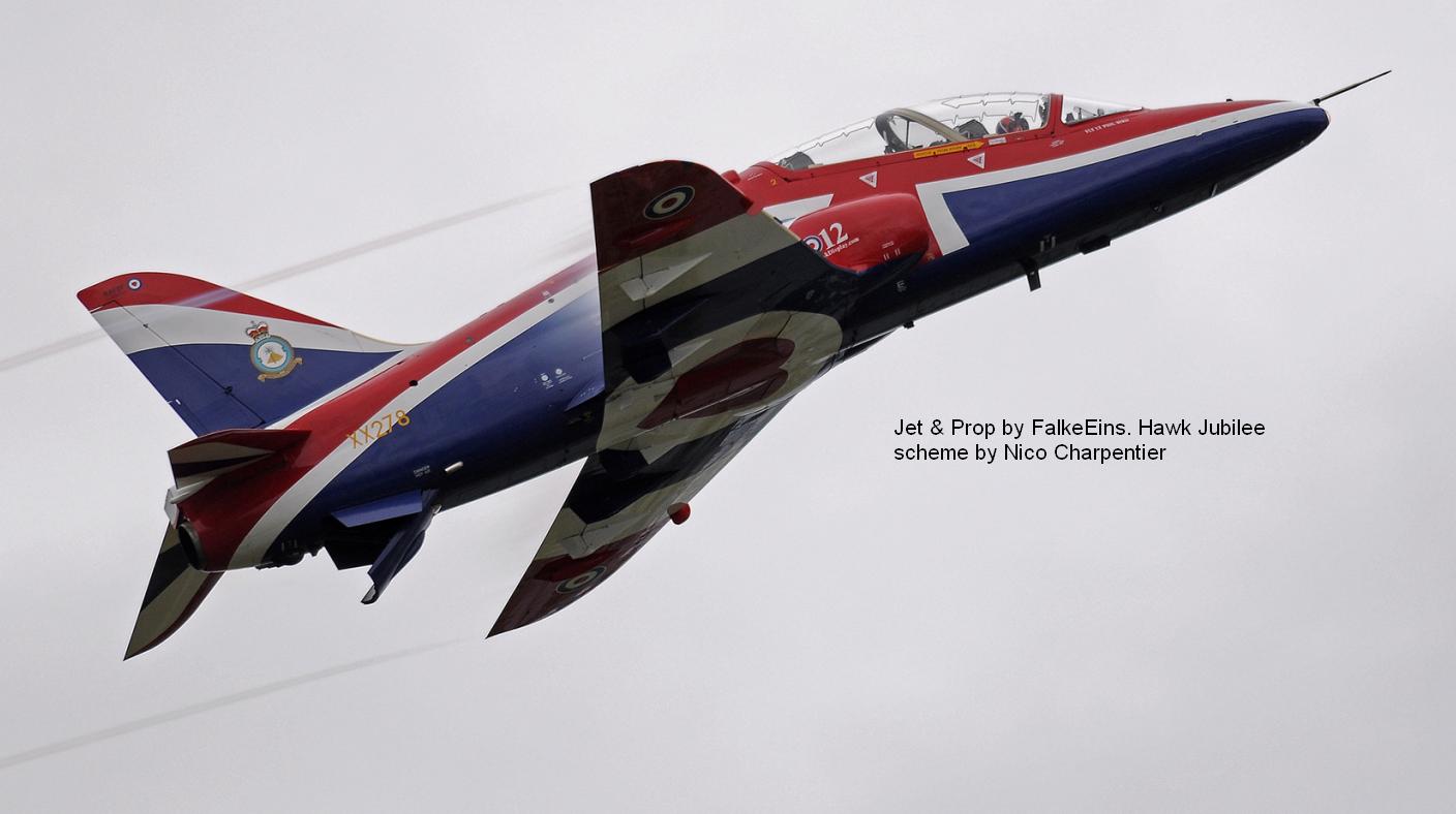 Jet & Prop by FalkeEins: Patriotic Hawk - flying the flag! Hawk T1 in ...