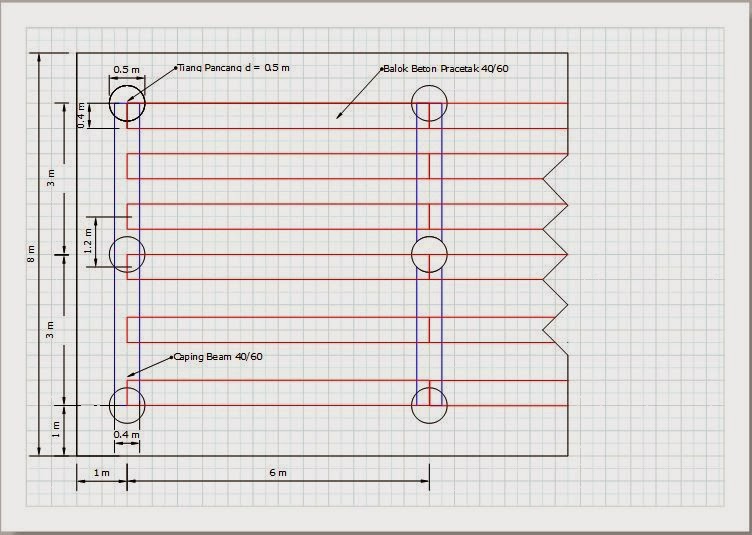Contoh Denah dan Potongan Melintang Jetty