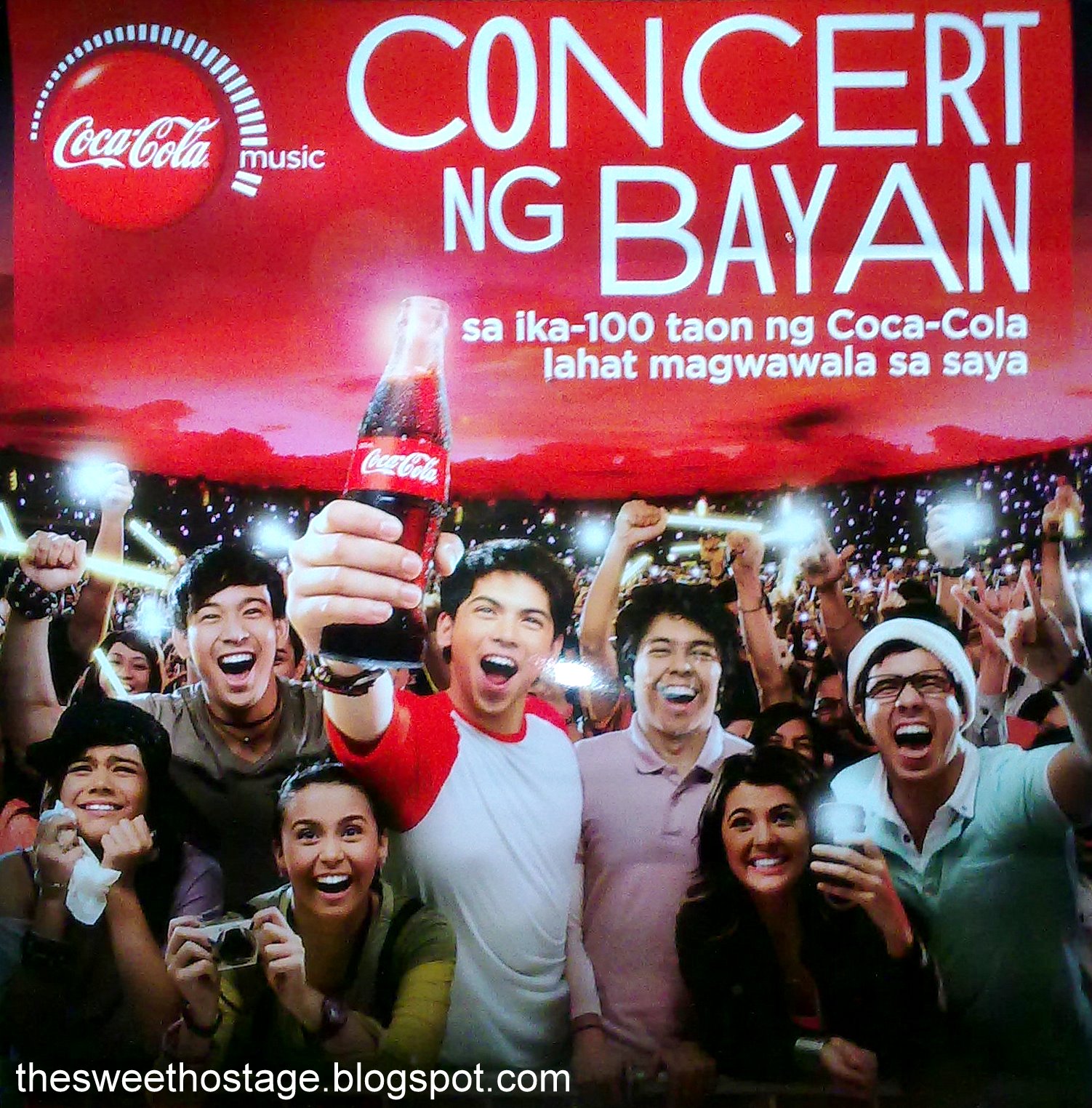 SWEET HOSTAGE: COKE 100 years in the Philippines: Blowout Concert Poster