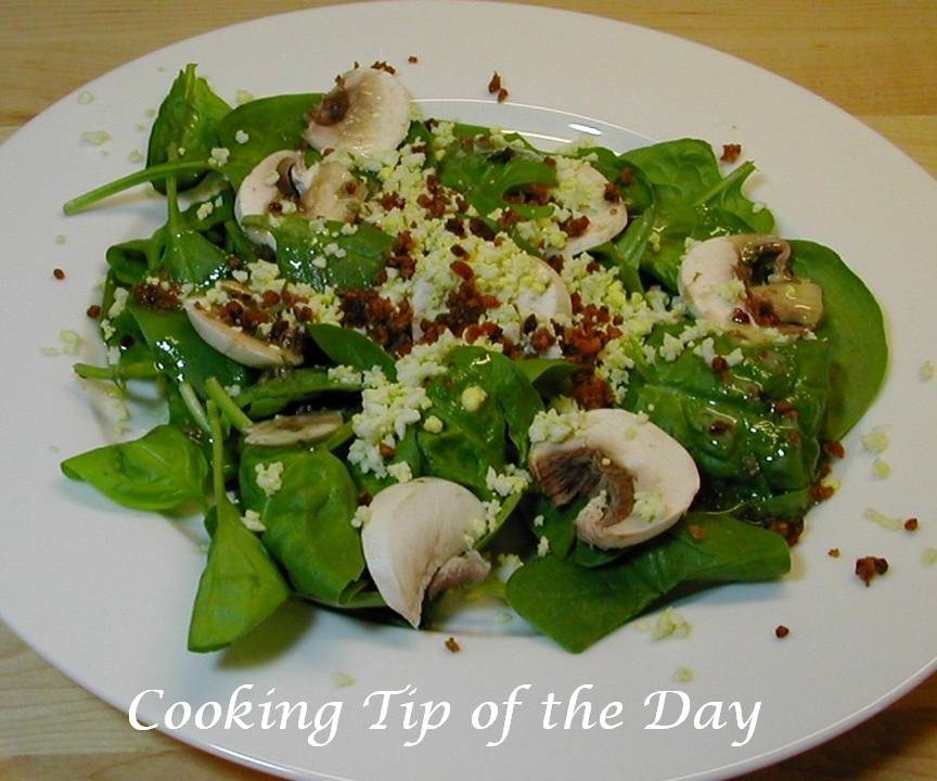 Cooking Tip of the Day: Recipe: Spinach Salad – Magic Pan Copycat