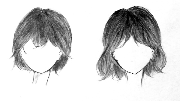 Cara menggambar rambut realitik manga cewek - MAYAGAMI