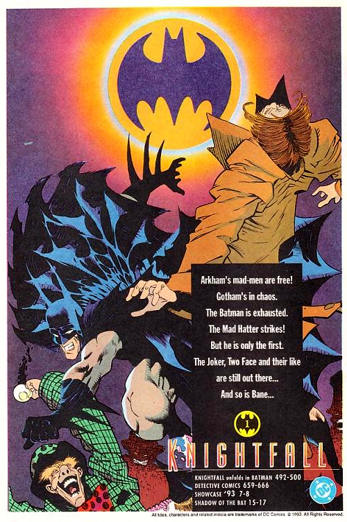 DC in the 80s: A collection of Knightfall house ads - 1993
