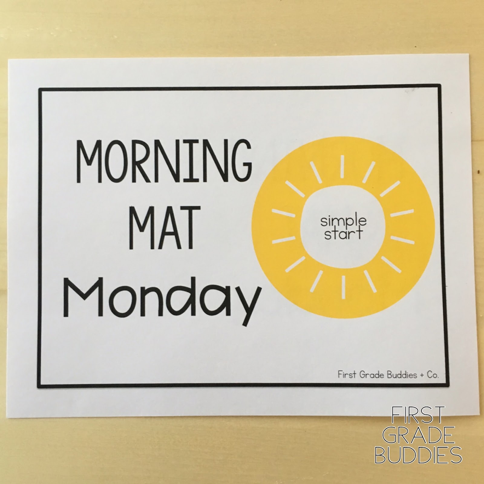 Simple Start: Morning Work Routine | First Grade Buddies