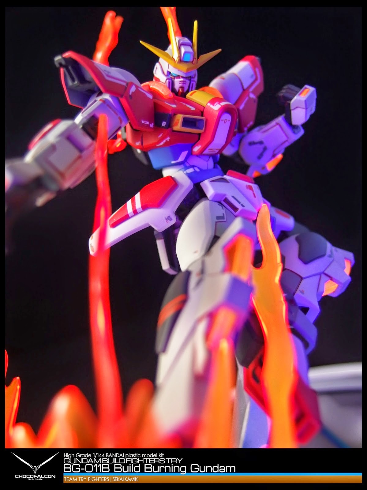 Painted Build: HGBF 1/144 Build Burning Gundam With Florescent Gloss Coat