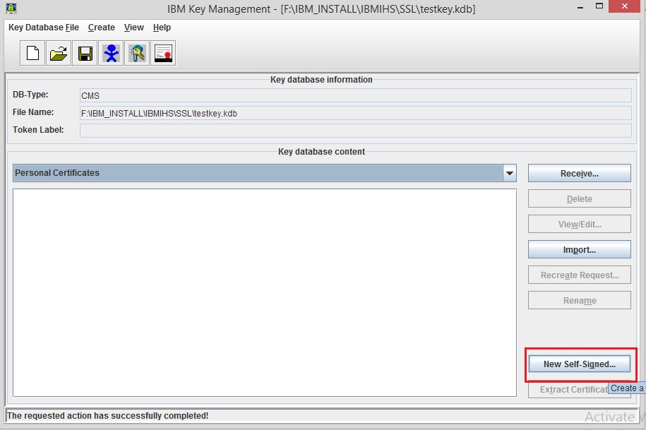 MiddlewareBox: How to Create Self-signed Certificate using ikeyman - tool For WebSphere ...
