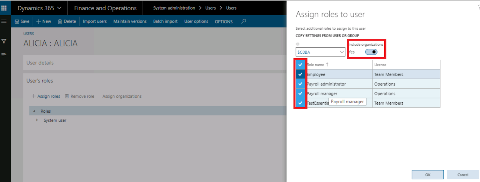 AX/D365 Technical Blog: How to copy roles from user to user in dynamics 365?