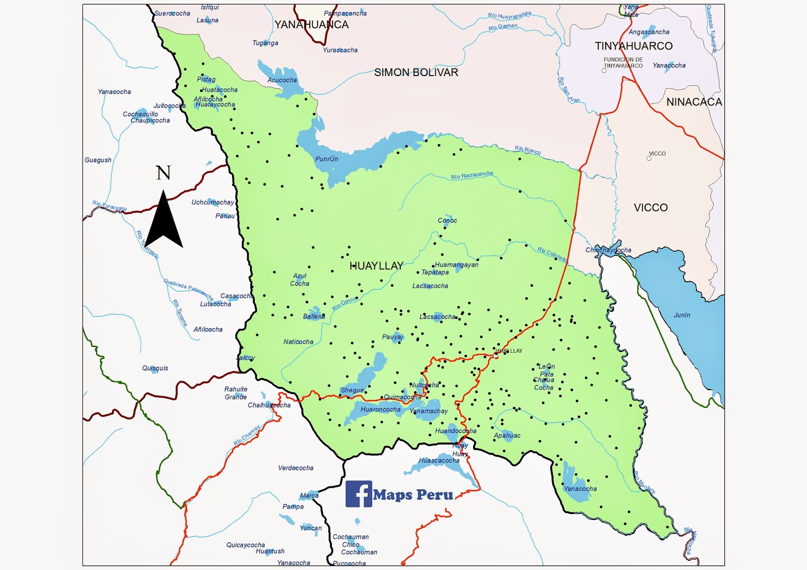 Todo los mapas: Distrito de Huayllay