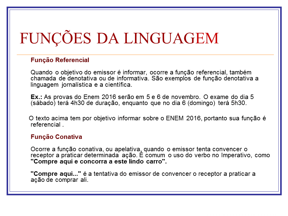 SÓ LINGUAGEM 2021: FUNÇÕES DA LINGUAGEM