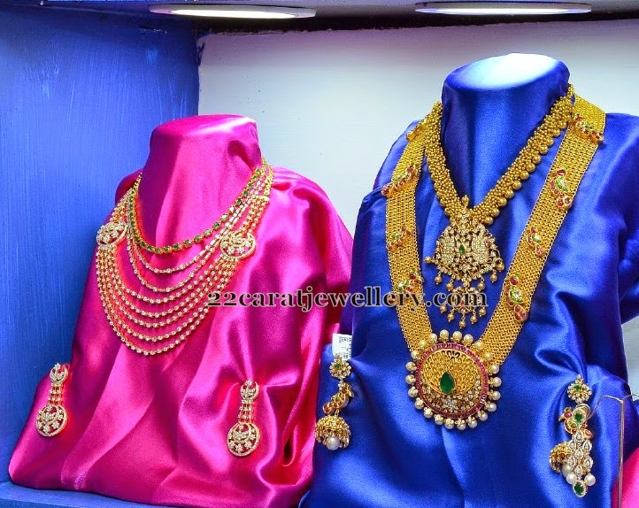 Multi Strings Diamond Chandra Haar - Jewellery Designs