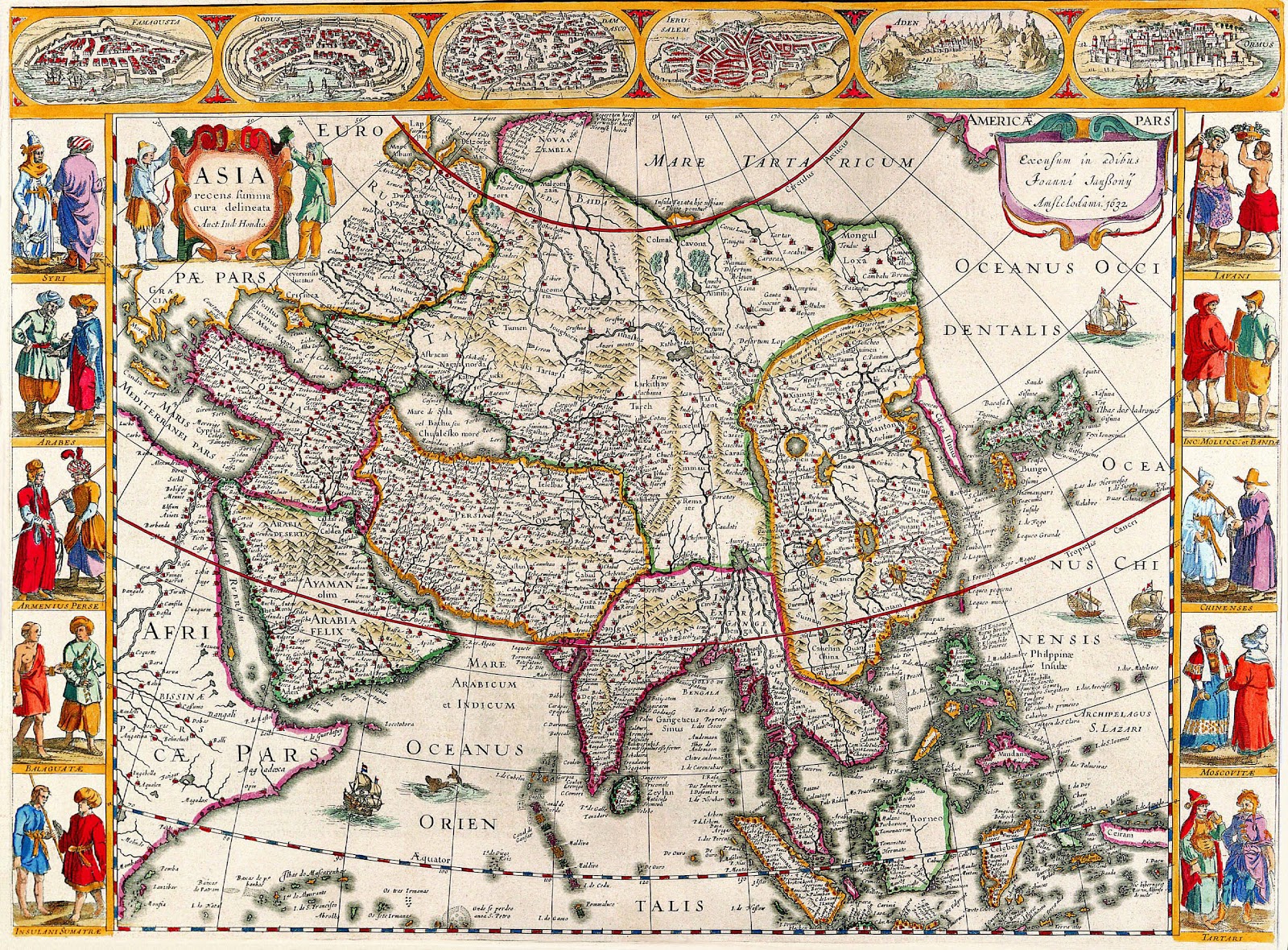 Old Maps of the World: Wolrd map without the two Americas