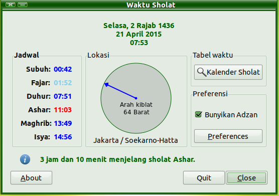 Fitur Perangkat Lunak Islami pada Ubuntu Muslim versi 11.04