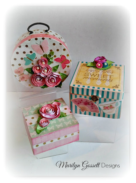 Marilyn Gossett Designs: Beautiful Decoupaged Boxes made Easy!