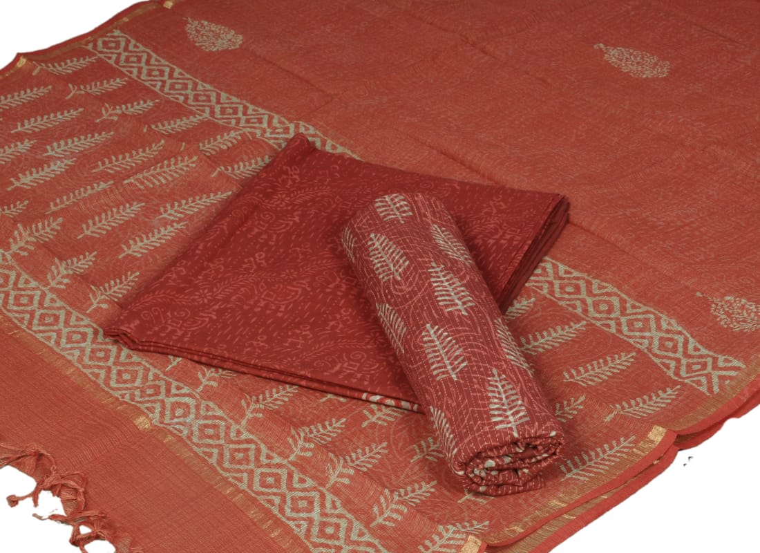 Block printed kanta work suits