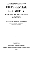 An Introduction To Differential Geometry With Use Of Tensor Calculus ...