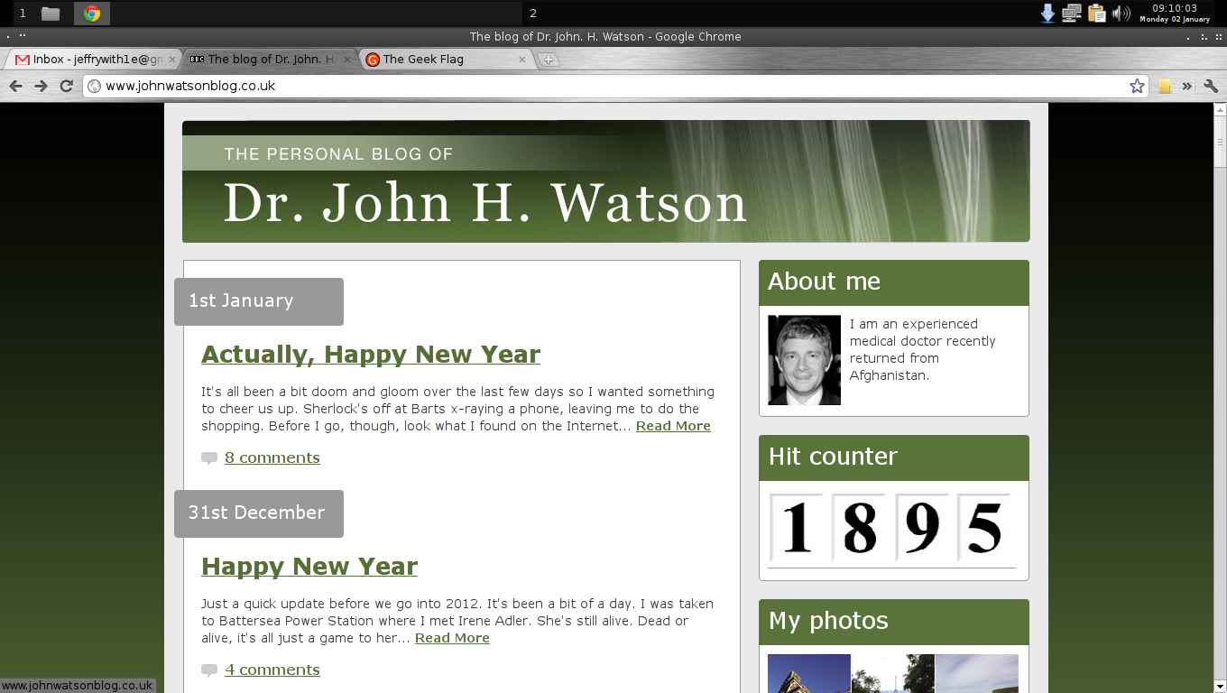 The Personal Blog of Dr. John H. Watson