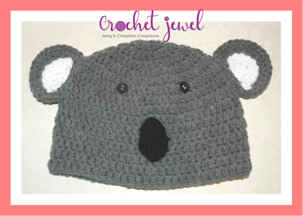 Koala Bear Hat is created with medium worsted yarn and is a fun way to ...