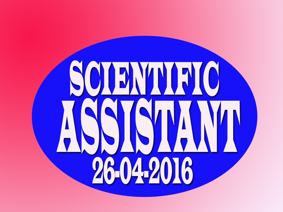 SCIENTIFIC ASSISTANT –CHEMISTRY 26-04-2016 PSC ANSWER PAPER ...