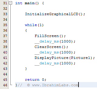Graphical LCD main funtion