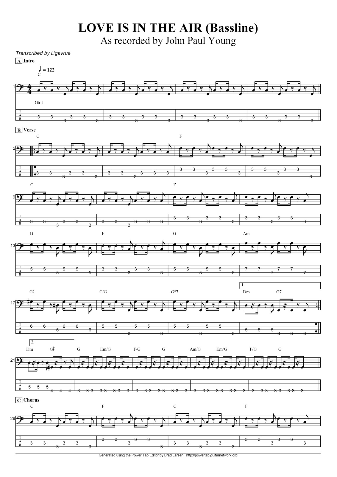 Bass transcriptions: Bass lines (3)