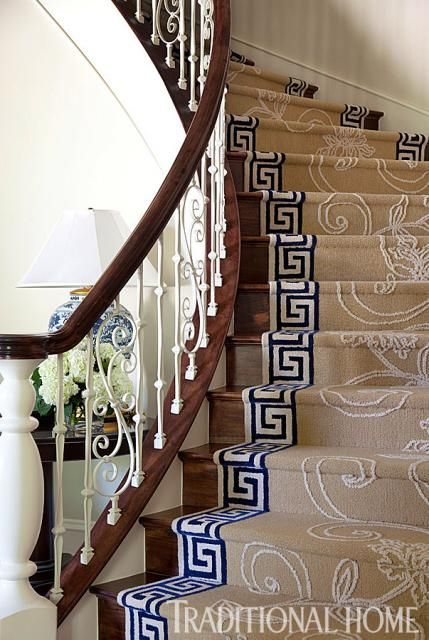 Chinoiserie Chic: Saturday Inspiration - Greek Key Stair Runner