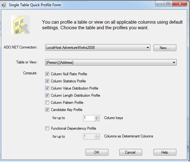 SQL Banana: SQL 2008 Data Profiler