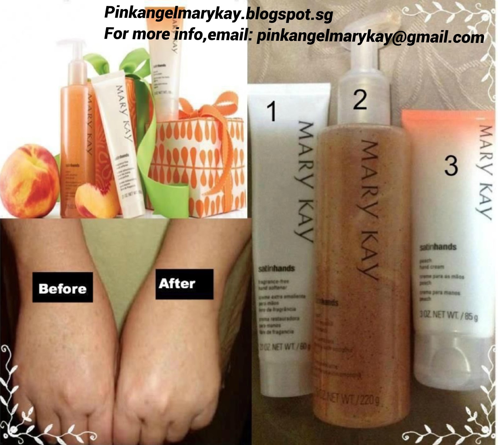 Beautiful journey with Mary Kay: Mary Kay Peach Satin Hands Pampering Set