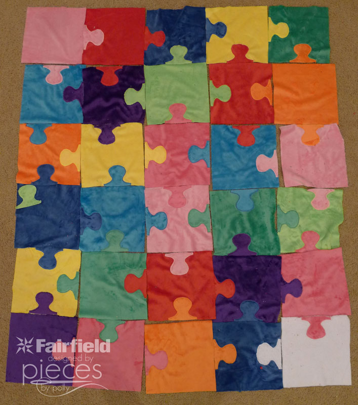 Pieces by Polly: Puzzle Quilt with Cuddle Fabric - Free Quilt Pattern